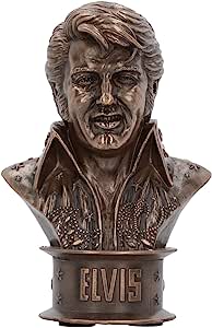 Elvis Bust Small 18cm Figurine, Resin, Bronze [Statue]– Vinyl8