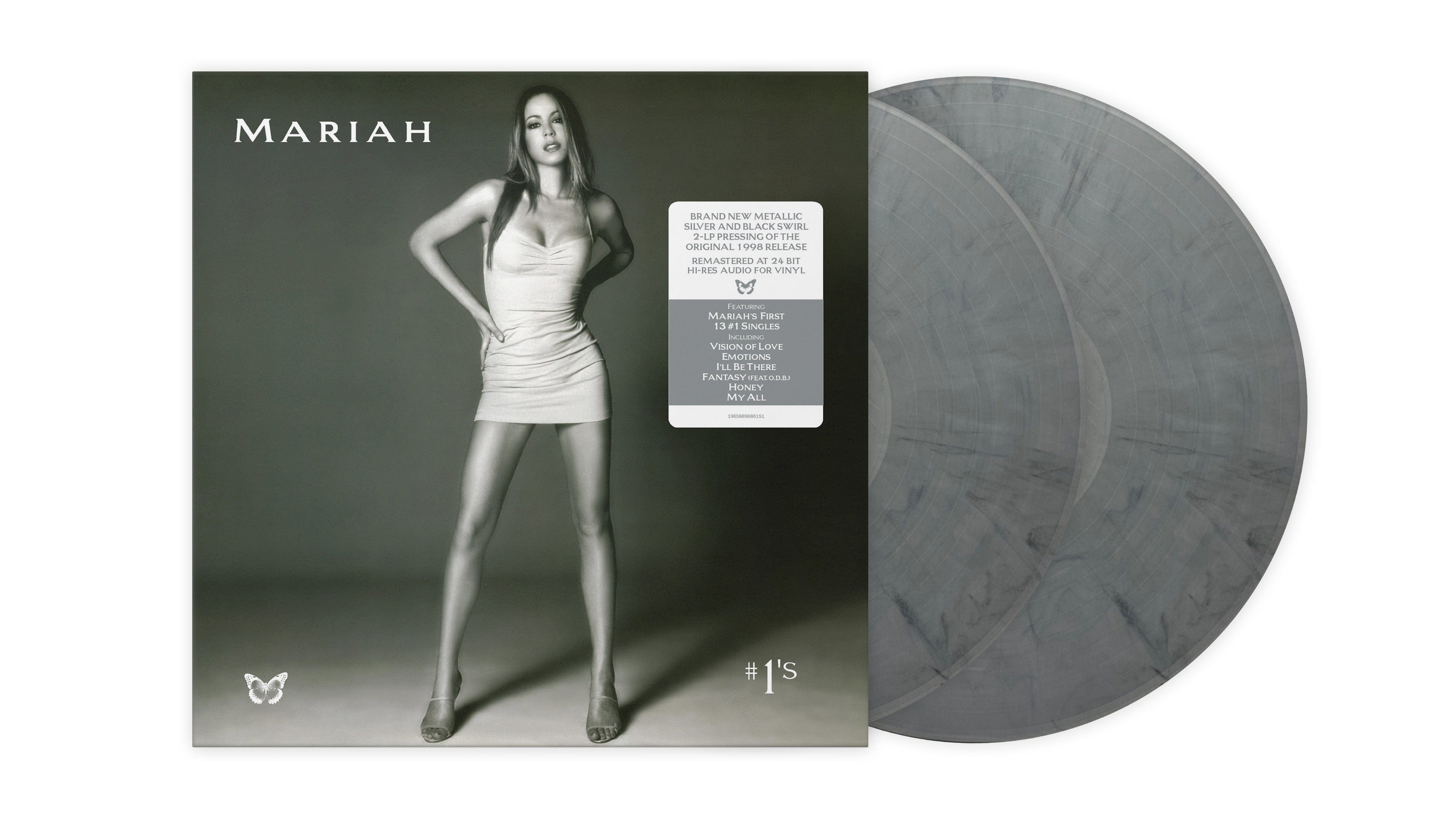 #1's (Metallic Silver & Black Swirl Edition) - Mariah Carey [Colour Vi ...