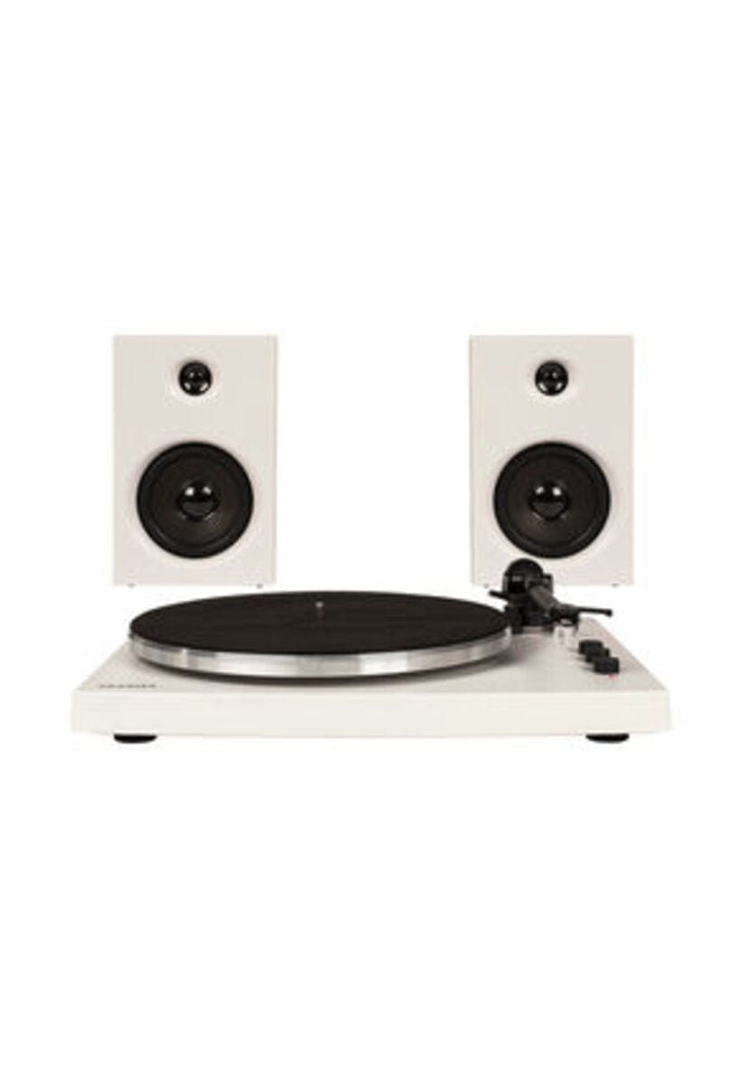 Crosley T150 - Bluetooth Turntable With Speakers (White) [Tech & Turnt ...